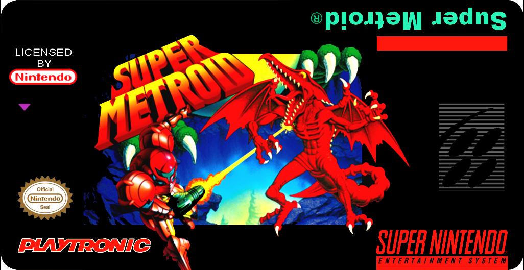 Super Nintendo Labels: Super Metroid (Playtronic)
