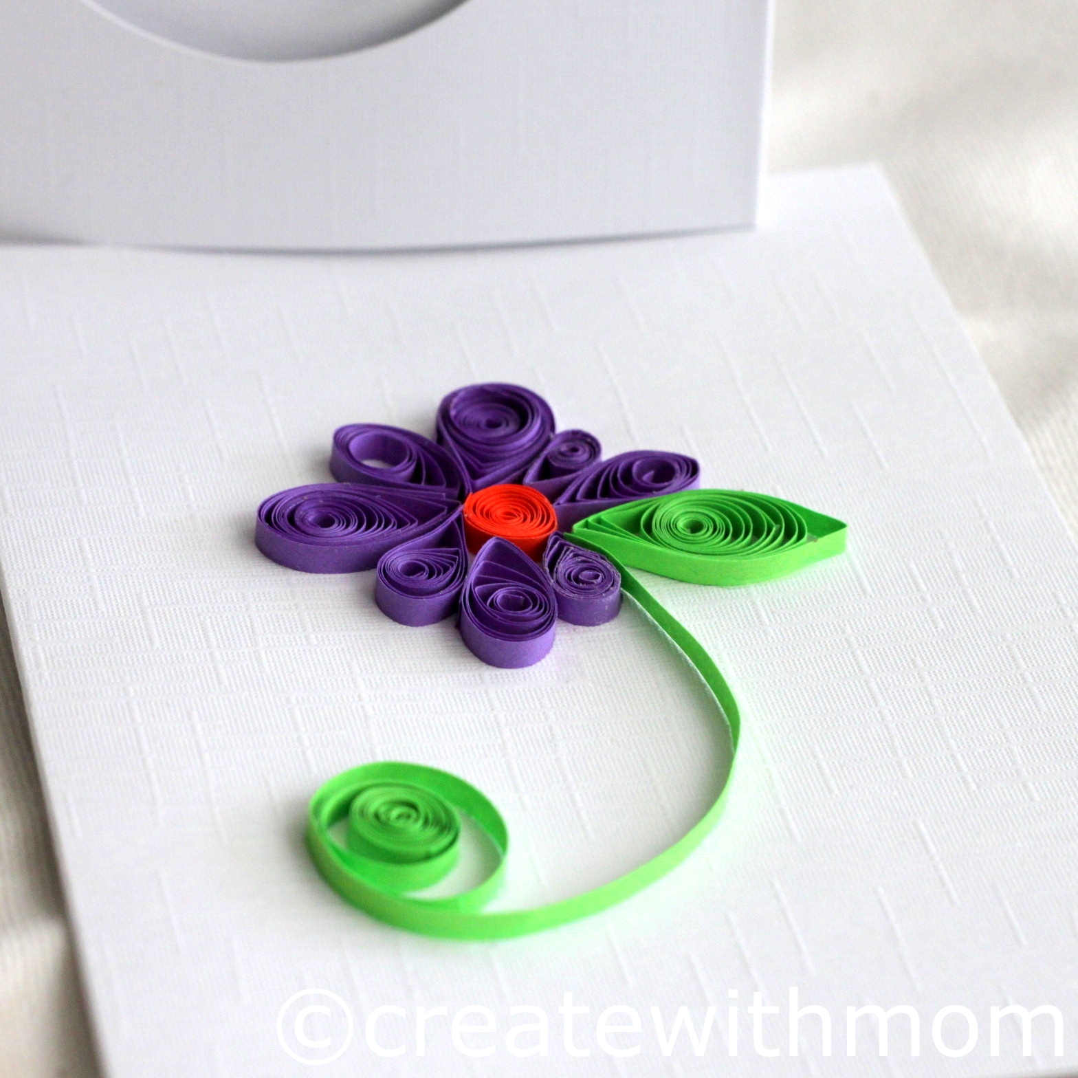 Create With Mom: Quilled card