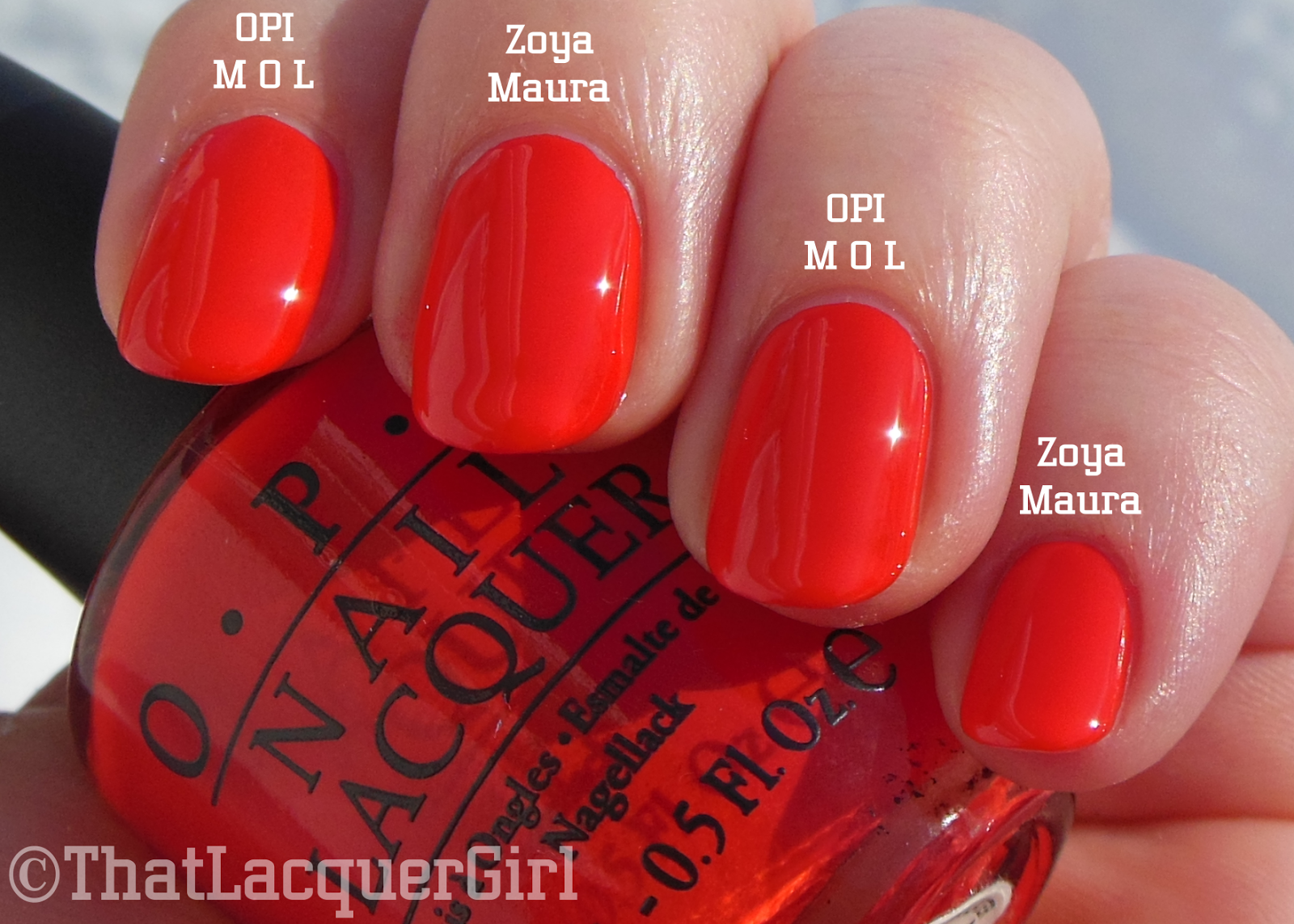 Opi Red Comparison