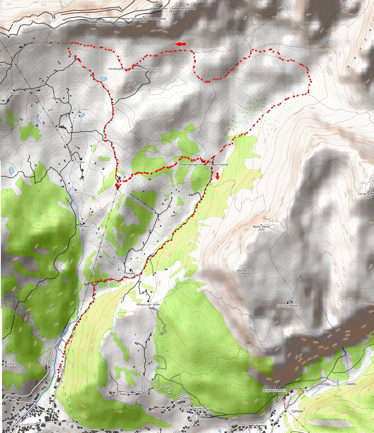Trekking in Appennino: Val Gardena - Col Raiser