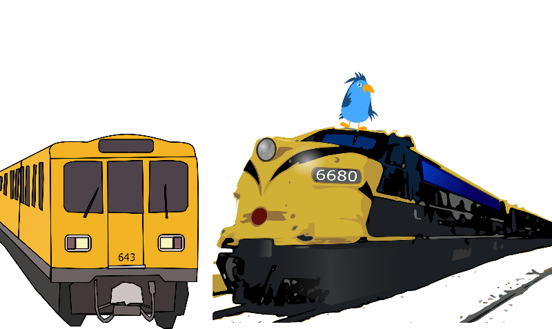 Bird's Journey From Train To Train
