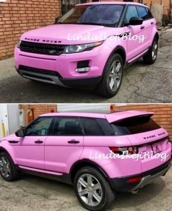 Photo: Dencia changes the colour of her new Range Rover to hot pink