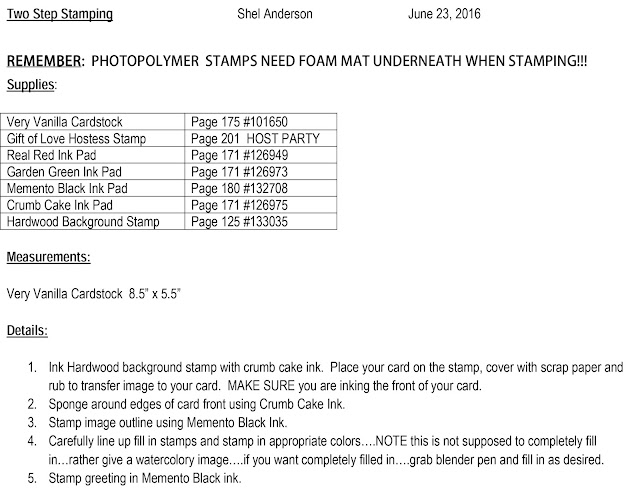 STAMP WITH SHEL : Gift of Love . . .Two Step Stamping.
