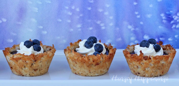 Coconut Macaroon Cups filled with Fresh Blueberry Curd | Hungry ...