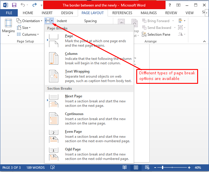 PAGE LAYOUT RIBBON - RAMESH'S BLOG