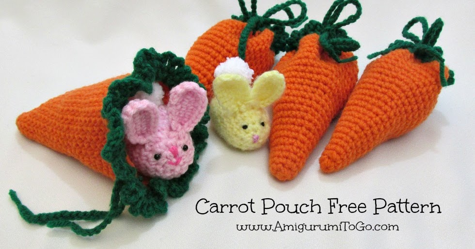 Crochet Carrot Pouch Tutorial