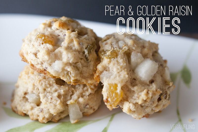 VeganFling: Pear and Golden Raisin Cookies