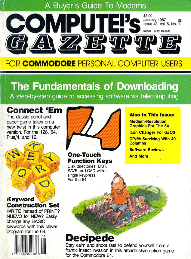 Gazette Galore!: January 1987 - Decipede, Connect 'Em