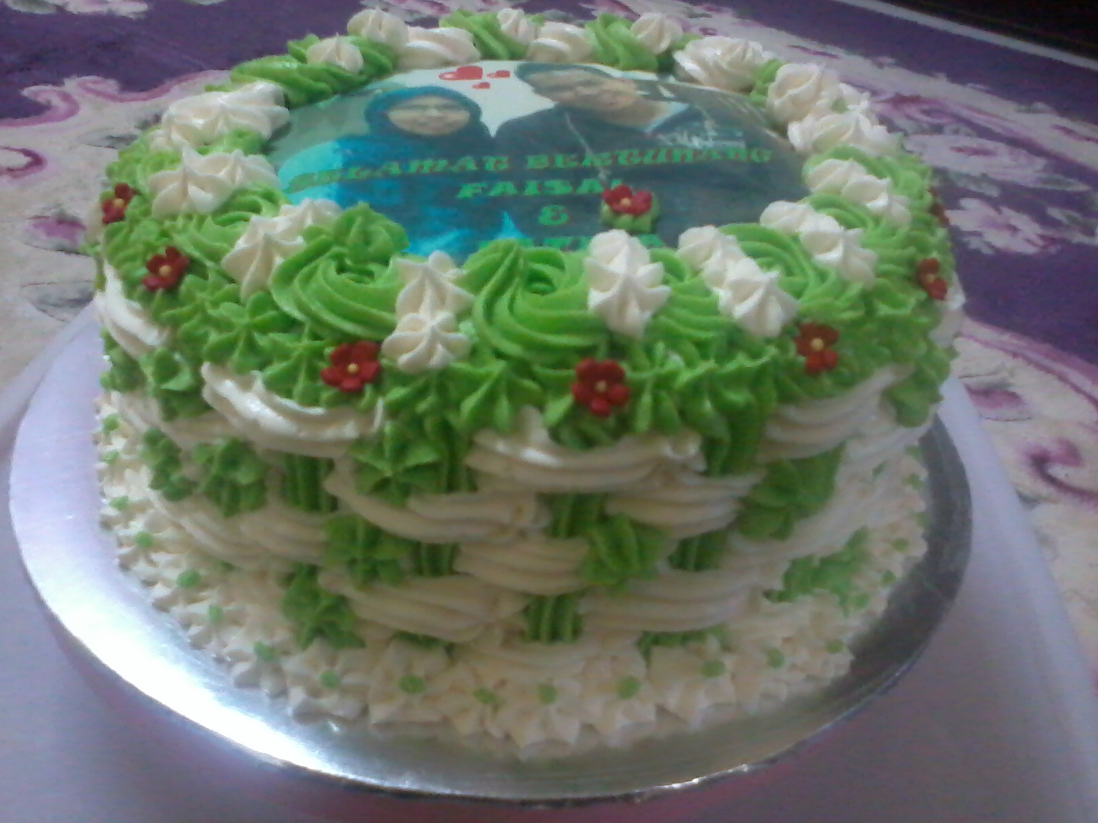 SWEET CUPCAKE SHIRA: kek tunang rainbow kek