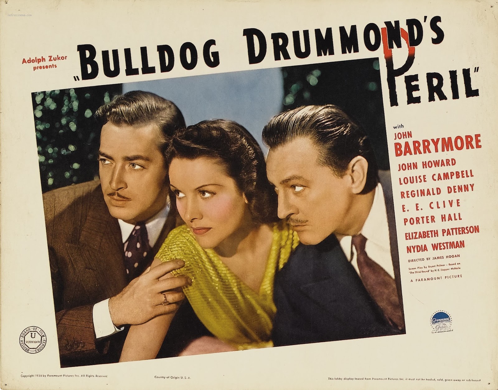 Classic Movie Ramblings: Bulldog Drummond's Peril (1938)