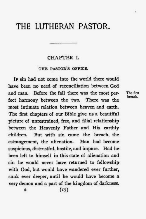 Lutheran Treasures of the Old Missouri Synod: The Lutheran Pastor by G ... Lutheran Treasures of the Old Missouri Synod: The Lutheran Pastor by G ...