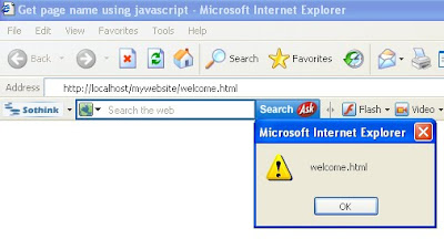 Get page name from url in javascript