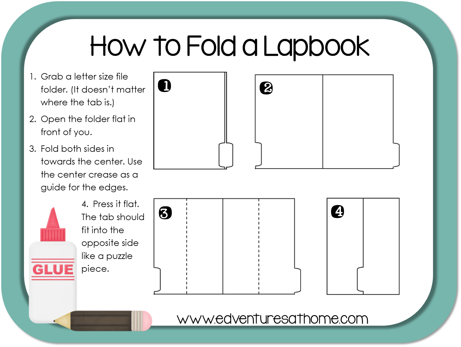 Edventures at Home: Lapbooking 101: How to Fold a Lapbook
