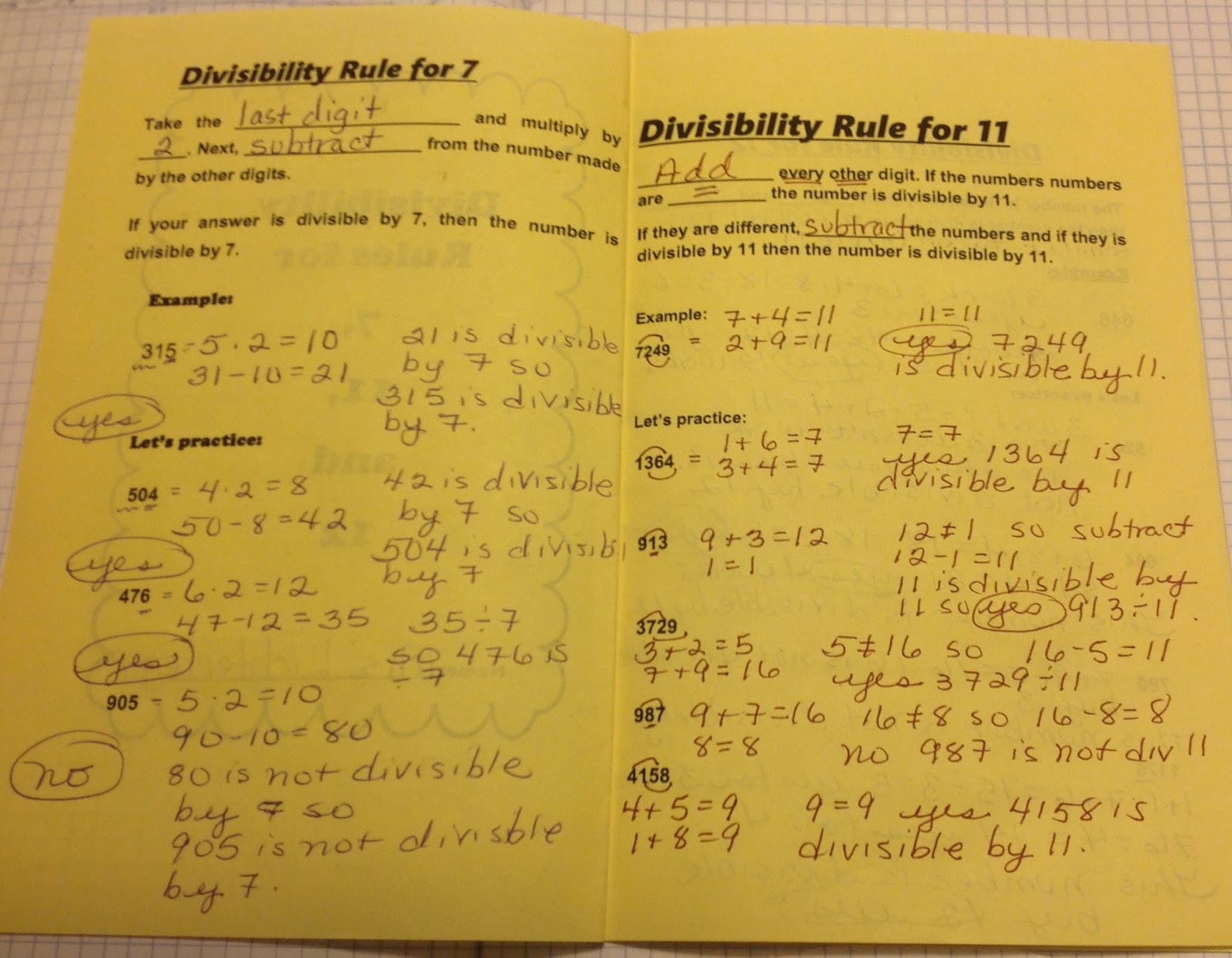 Equation Freak: Divisibility rules 7, 11 and 12