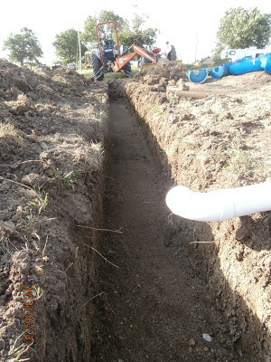 recycled homesteading : The gravel less septic system we came up with....