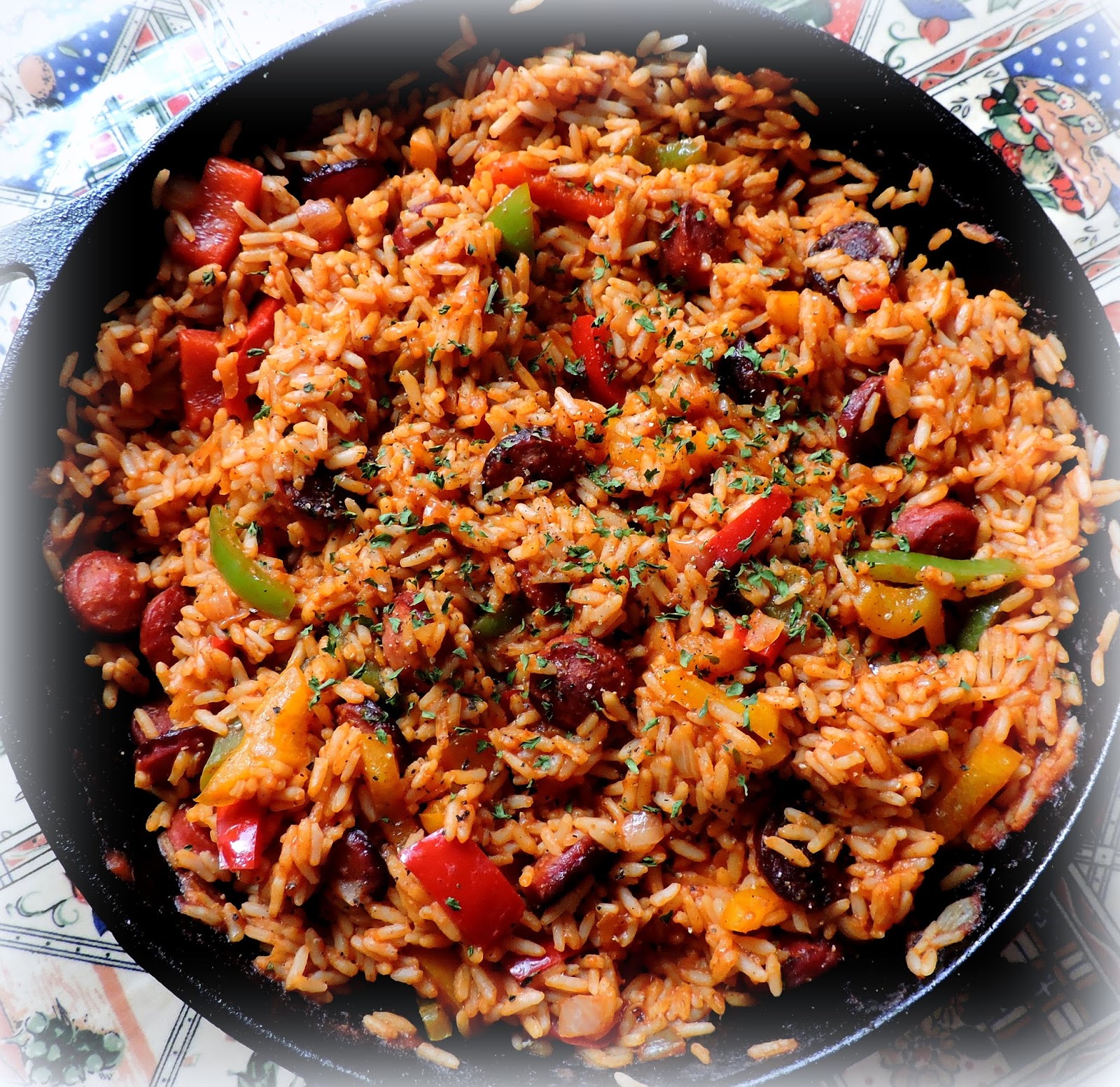 Spicy Sausage, Peppers & Rice | The English Kitchen