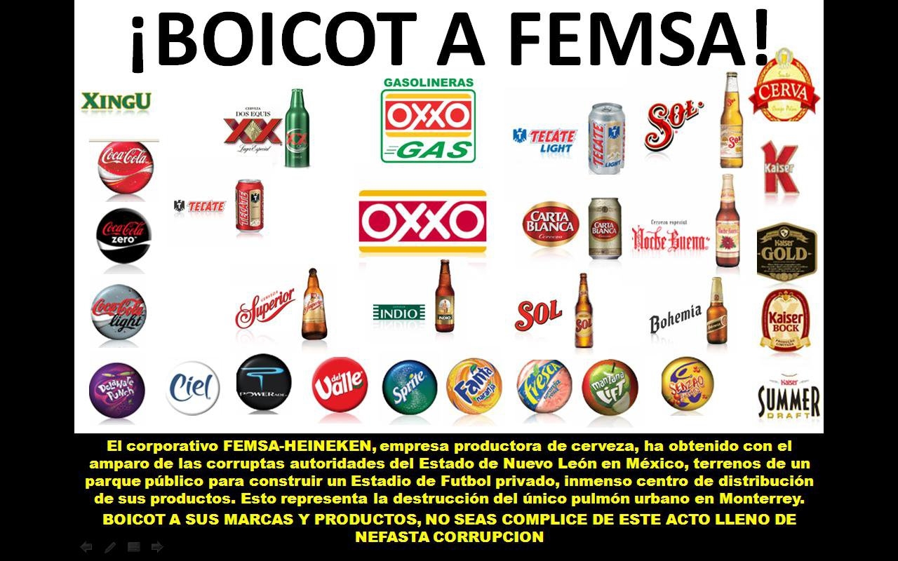 CND Resistencia Civil Pacífica en N.L.: Boicot a Femsa