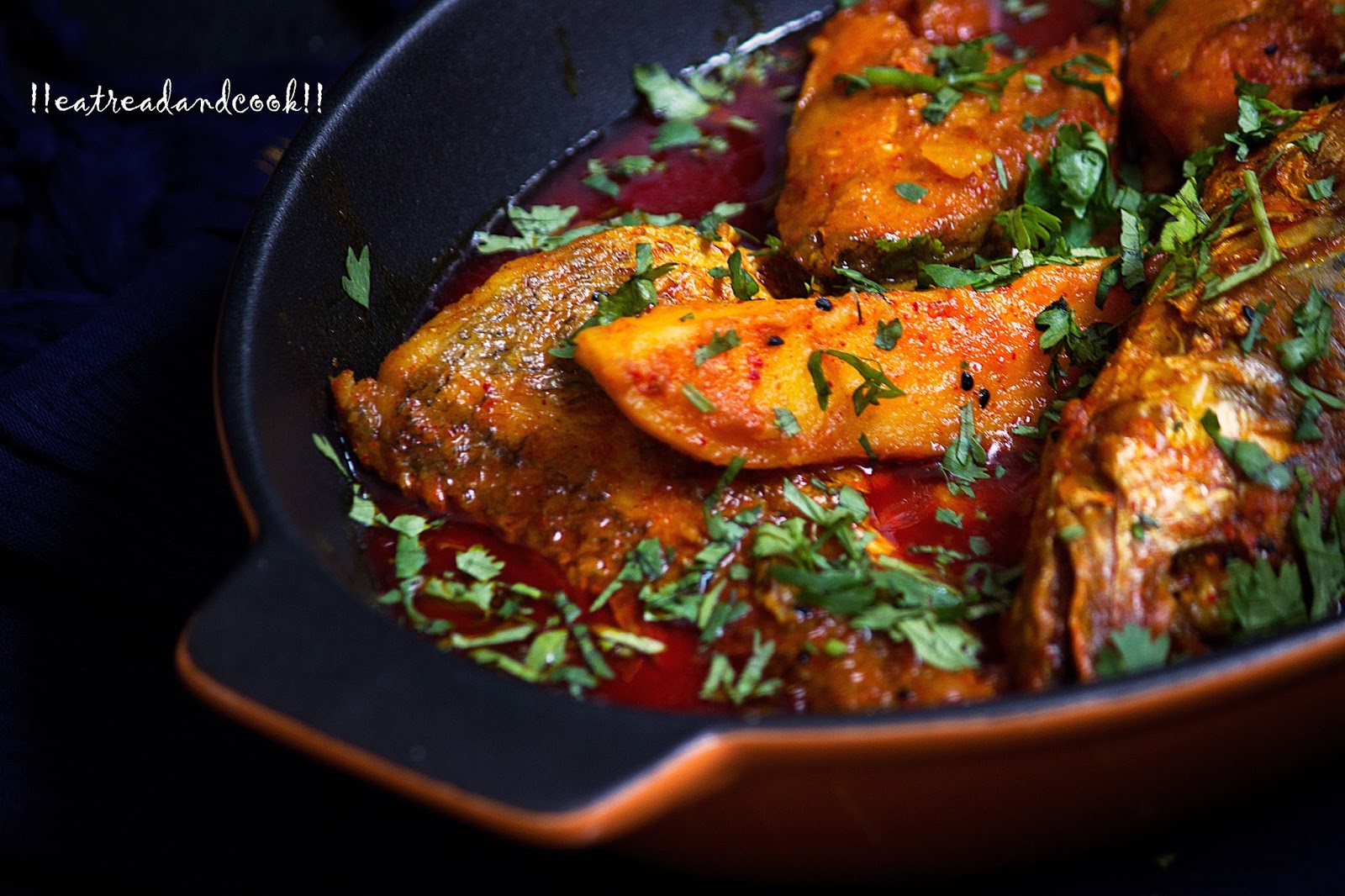 Kalo Jeera die Macher Jhal / Bengali Spicy Fish Curry with Nigella Seeds