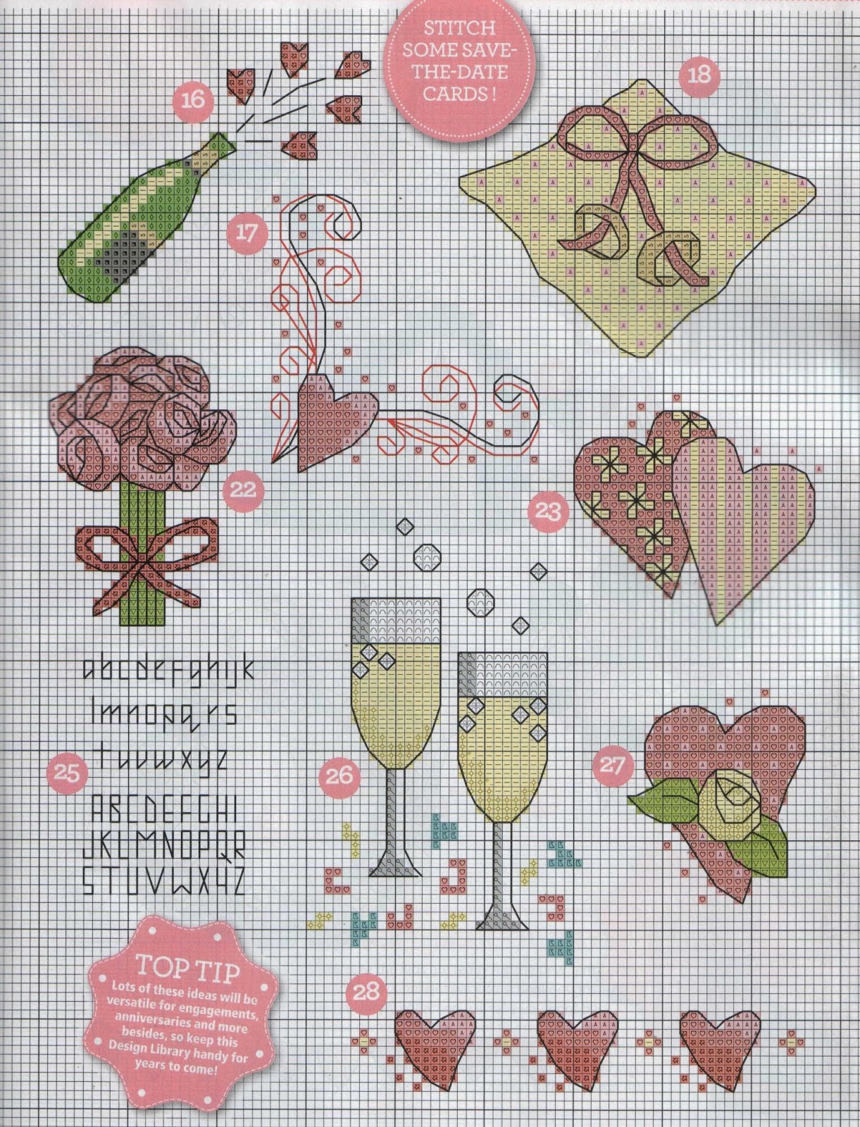 Mis puntadas preferidas: Motivos para bodas en punto de cruz