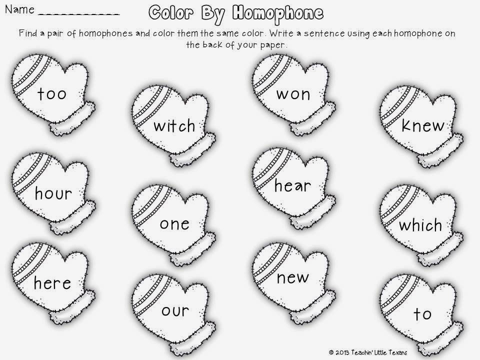 Teachin' Little Texans: Tutoring and Homophone Printables