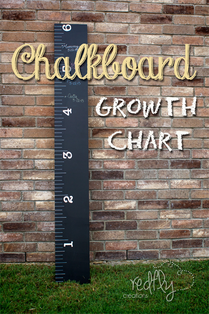 Redfly Creations: Chalk Board Ruler Growth Chart - Tutorial