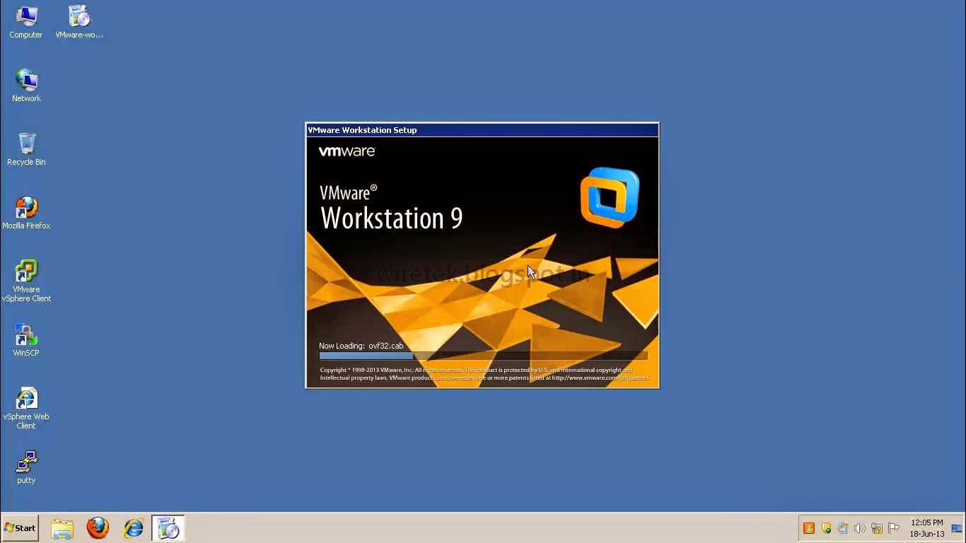 Installing VMware Workstation 9.x on a Windows