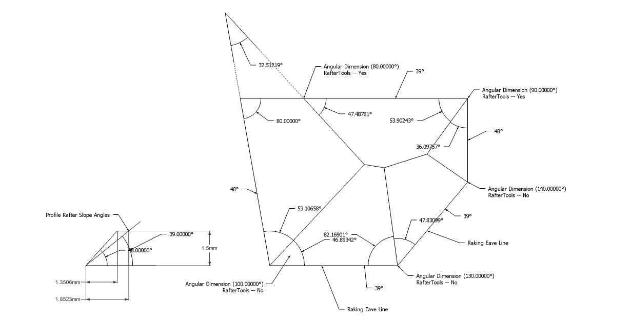 Roof Framing Geometry: Dachausmittlung -- Complex Geometric Roof Design