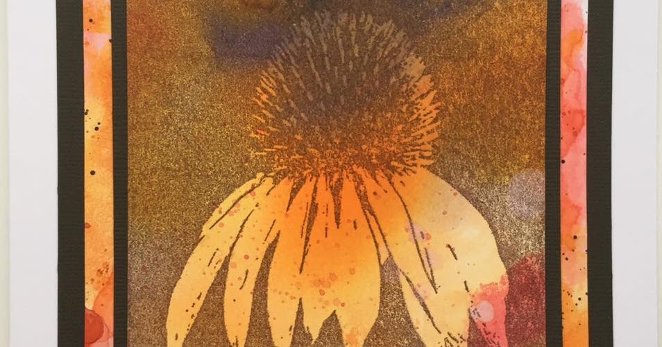 A Crafting Niche: Negative Stamp and Distress Inks Card