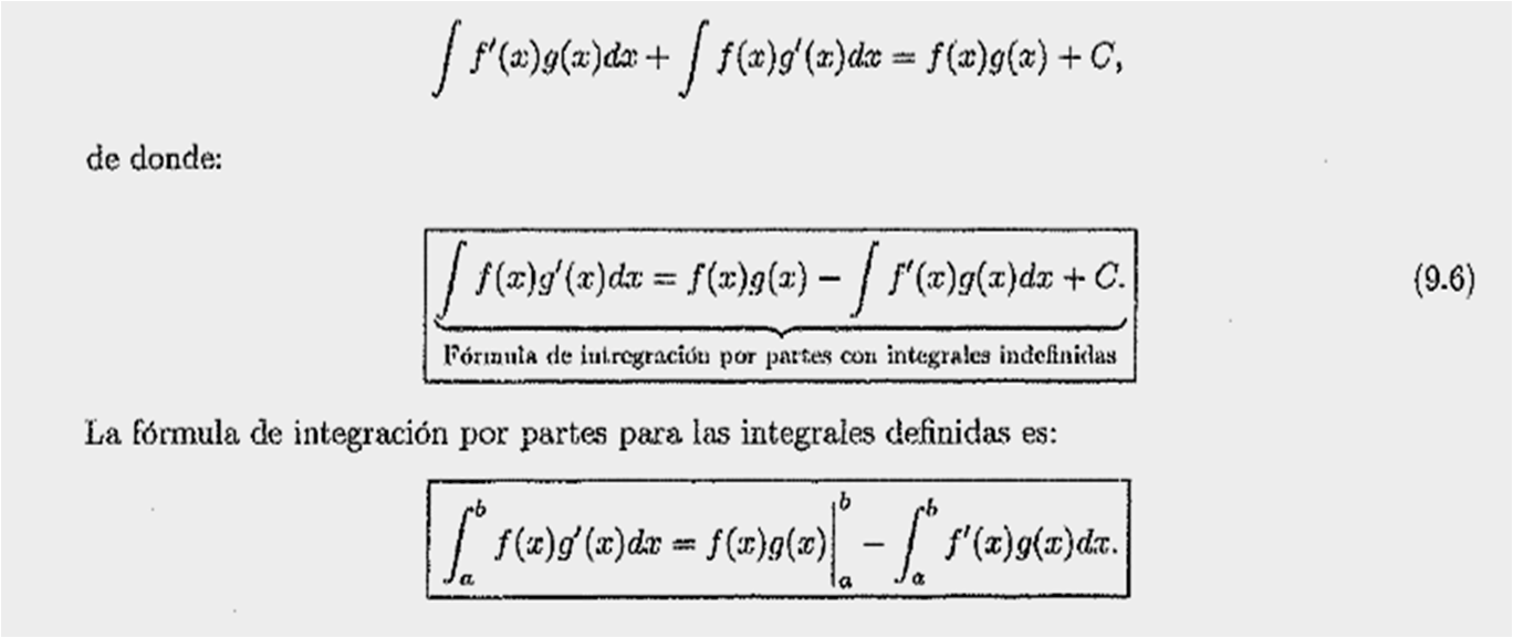 ANALISIS MATEMATICO: Integrales por partes, y sustitución de una ...