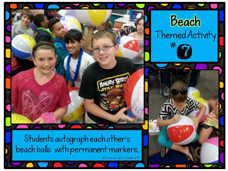Elementary School Garden: Fun Beach Themed Day