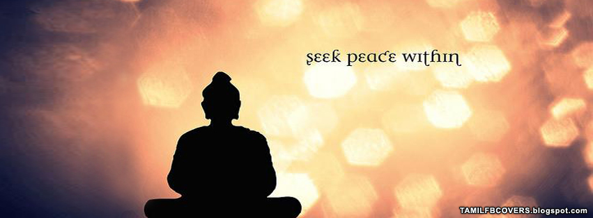 My India FB Covers: Buddha Seek Peace Within - Devotional FB Cover