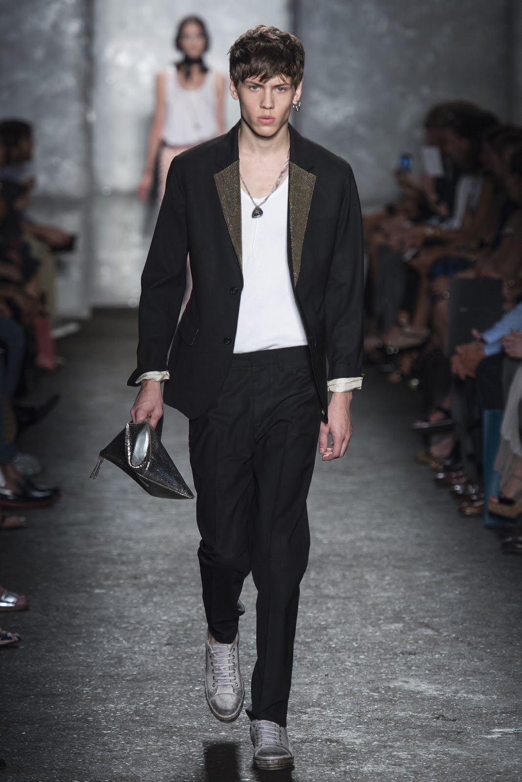 Male Model Otaku: Sebastian Ahman: Spring/Summer 2014 Runway 【Paris~NY】