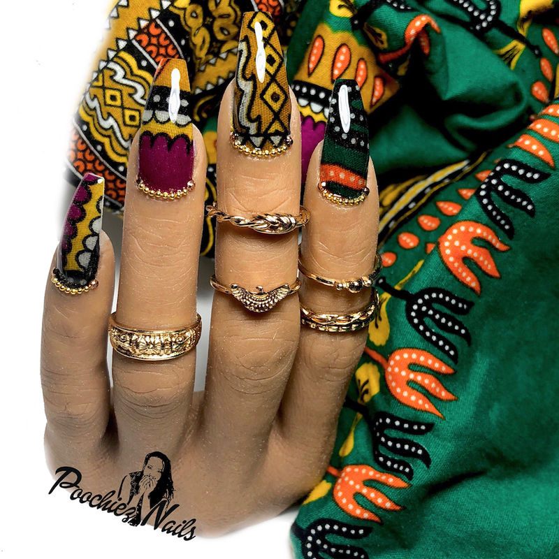 Black Panther Inspired Nails: Slay All Through Wakanda