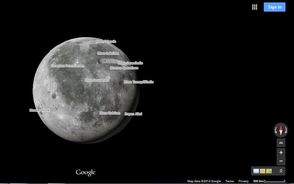 How to Explore the Moon and Mars in Google Maps