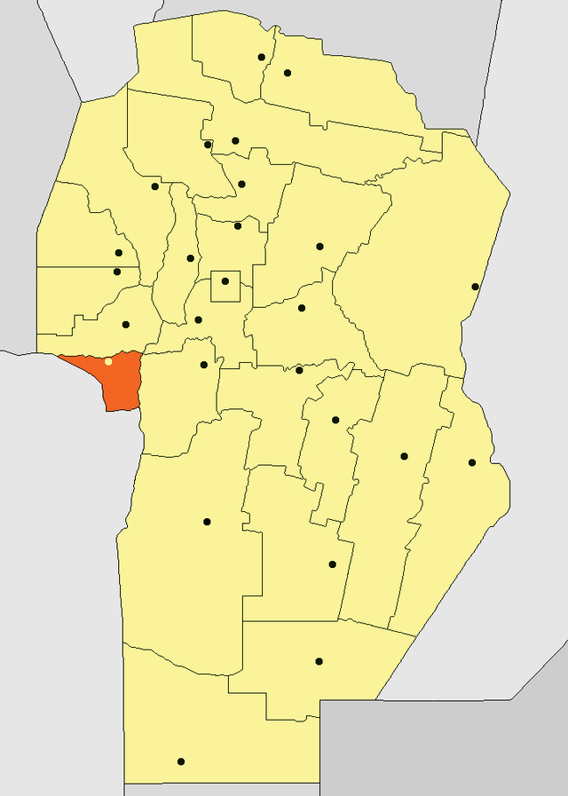 Para los fines catastrales el departamento se divide en 5 pedanías ...