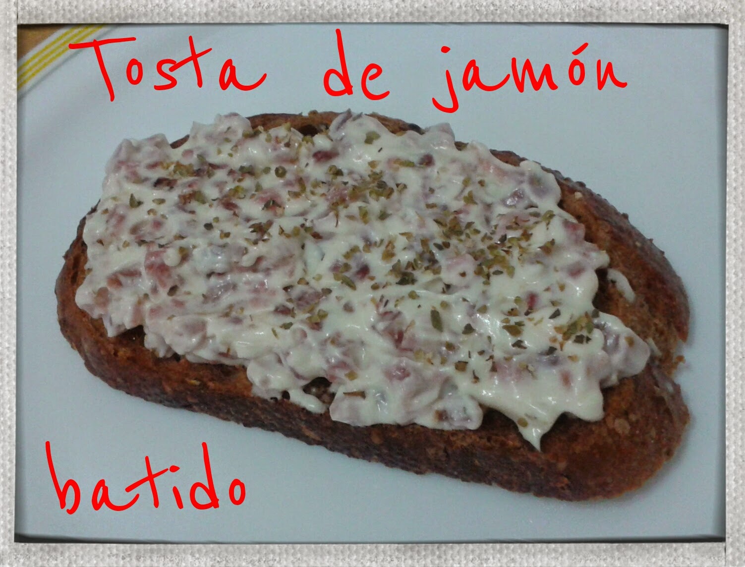 Mi ratito del café: Tosta de jamón batido