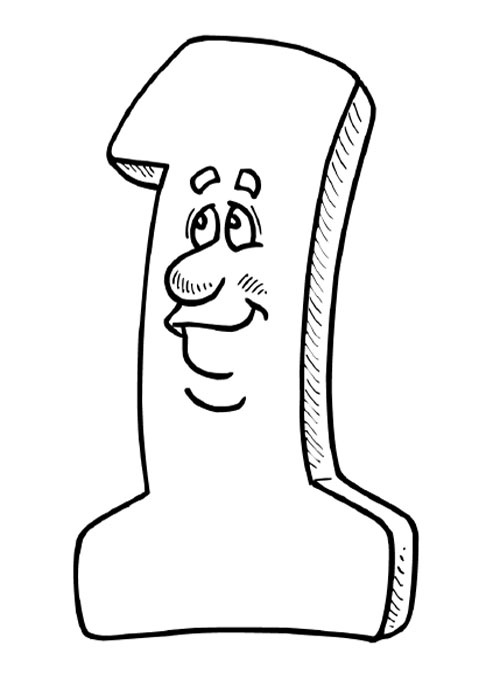 Belajar Mewarnai Angka 1 (Satu)