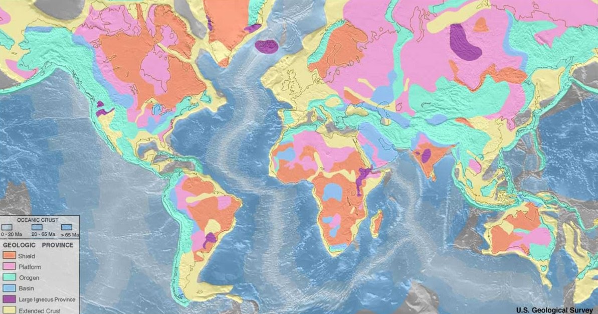 Geofactualidades: Mapa geológico mundial