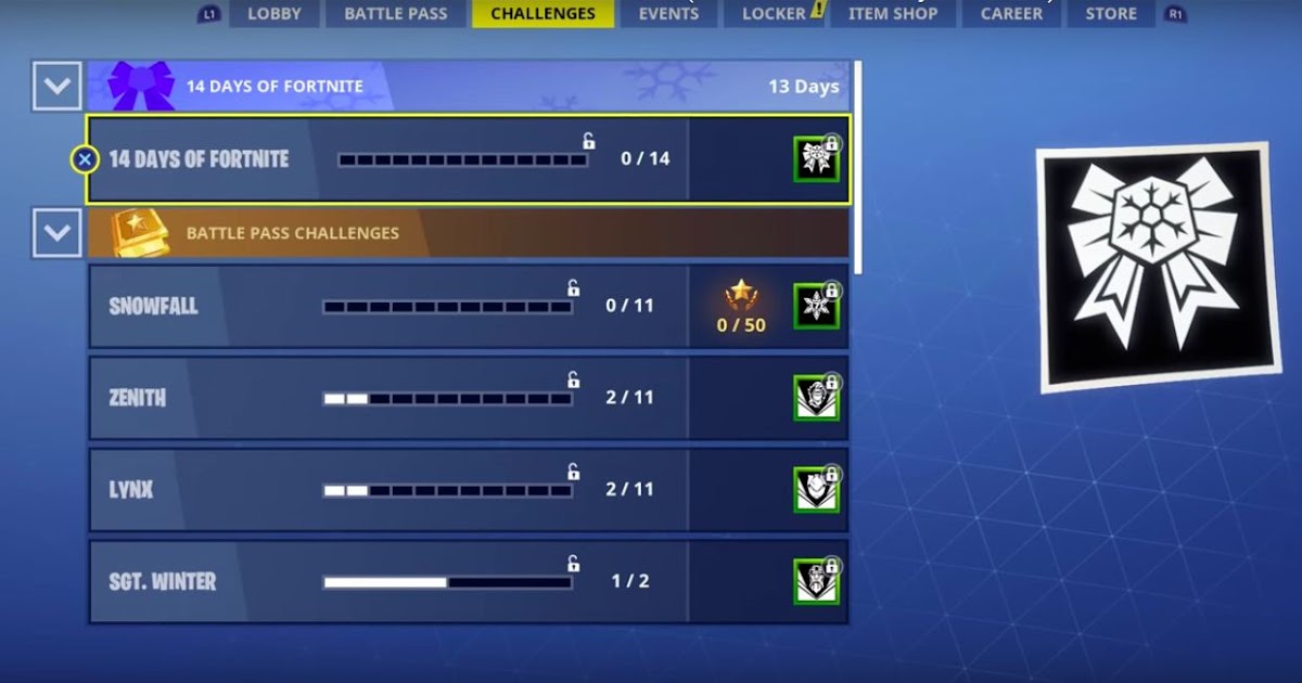 Complete 14 Days of Fortnite Challenges and Earn Rewards