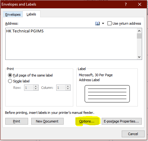 How to Create mailing labels Using Label Wizard , generating label in ...