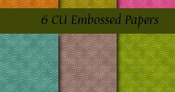 Free Digital Scrapbook Kits: Free CU Embossed Papers