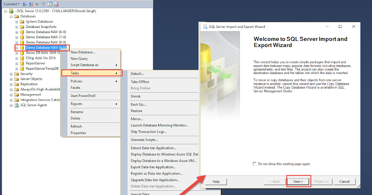 Microsoft Dynamics NAV By Binesh & Shilpa: EXPORT DATA FROM SQL SERVER ...