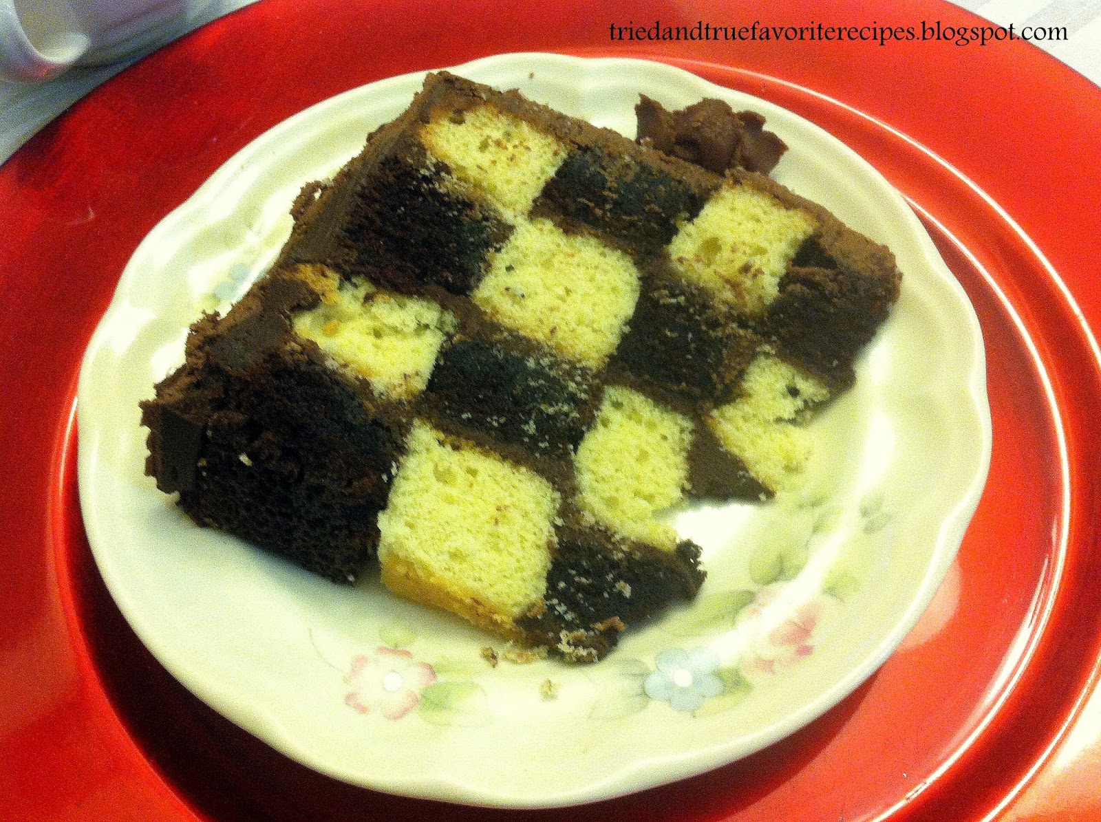 4 Layer Checkerboard Cake