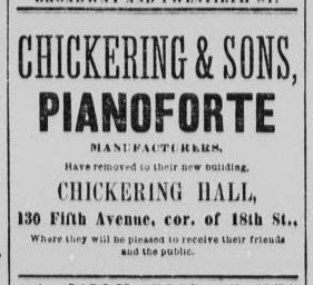 Daytonian in Manhattan: The Lost Chickering Hall -- No. 130 Fifth Ave.