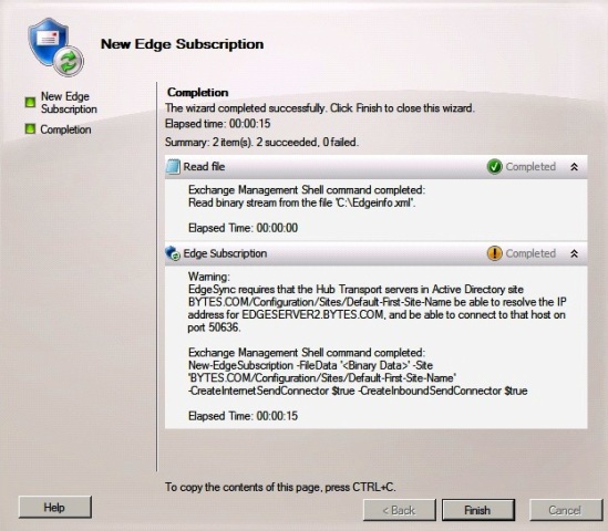 Step by step configuration of Exchange 2010 Edge Transport server