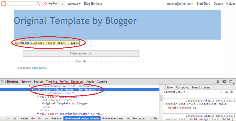 Langkah Mudah Pasang Gambar Header di Blogger | Blogger Template Editor