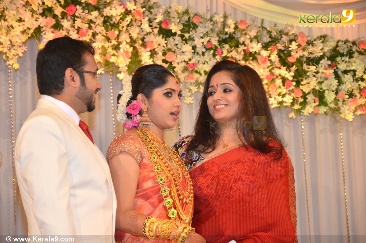 Actress Kavya Madhavan at Actress Muktha Wedding Reception. - Tamil ...
