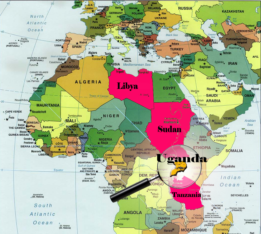 Uganda Map Africa