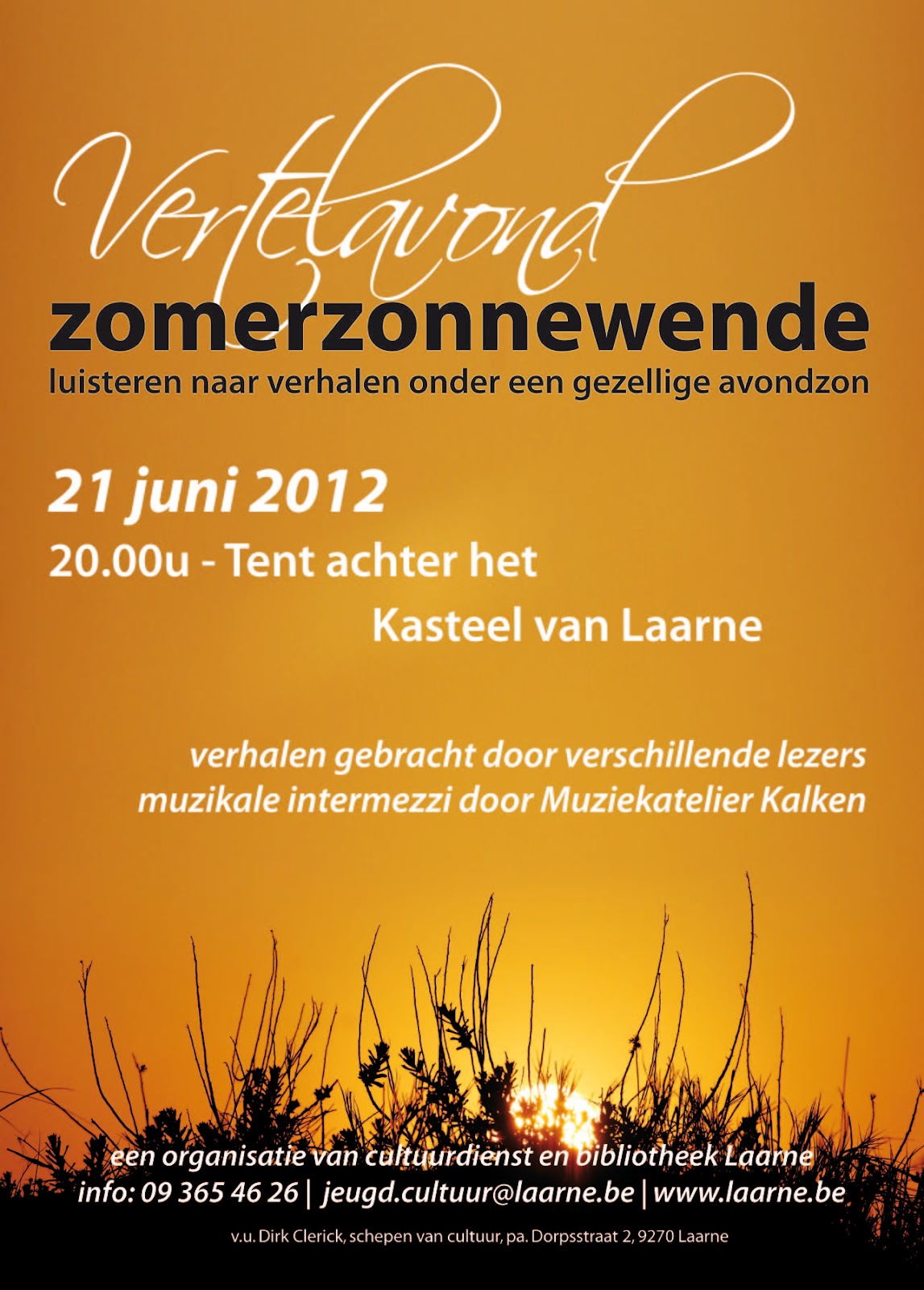 Bibliotheek Laarne: Zonnewende gevierd met verhalen en muziek