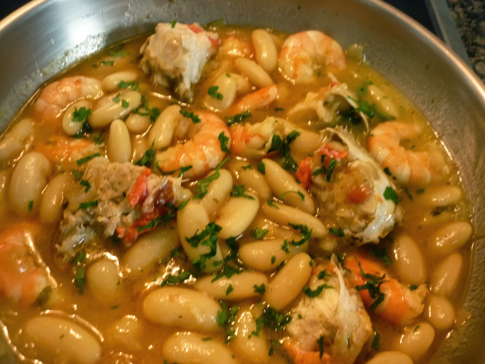 LA COCINA DE CARMENMAVIS: FABAS CON ÑOCLA Y LANGOSTINOS ( ALUBIAS CON ...